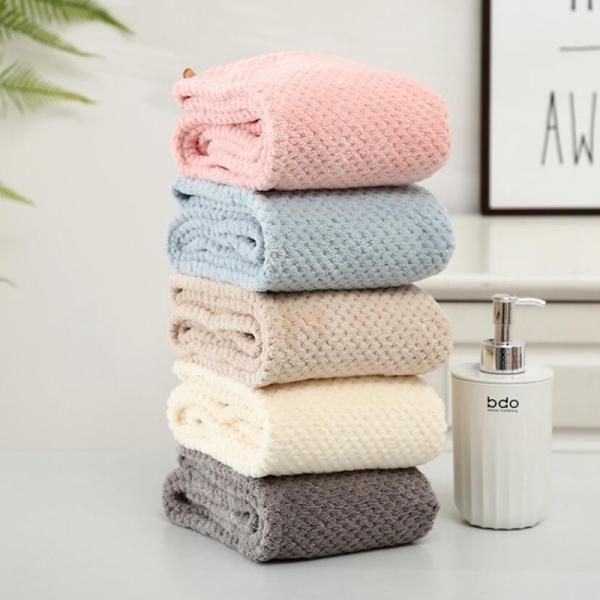 Quality Water Absorbent Turbie Twist Microfiber Towel Coral Fleece Waffle Weaving for sale