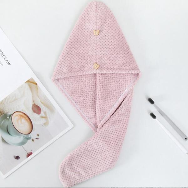 Quality High Absorbability Microfiber Hair Drying Towel Eco Friendly With Soft Fabric for sale