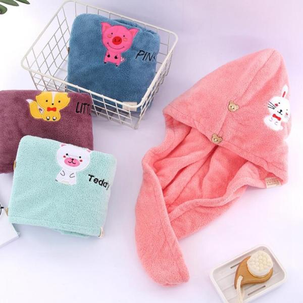 Quality Thick Quick Drying Hair Towel Washable Moisture Proof Customizable Design for sale