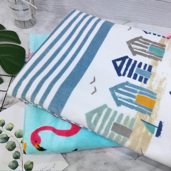 Quality 100% Cotton Printed Beach Towel Mildew Resistant Easy Carrier Versatile for sale