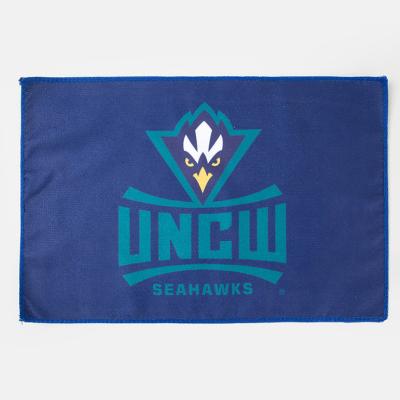 China Comfortable Custom Printed Towel Microfiber Custom Slogan Towel Holeproof for sale
