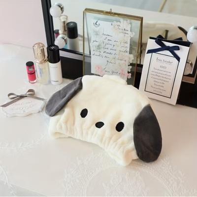 China Hello Kitty Sanrio Hair Drying Cap with Cute Embroidery Made of Premium Coral Fleece Gentle on Scalp for sale