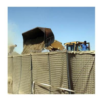 China Vierkant geotextiel grijze kleur markt defensieve zandkooi en beveiligingsmuur Gabion doos Te koop