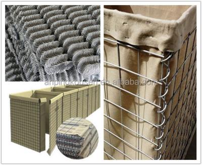 China Vierkant geotextiel grijze kleur markt defensieve zandkooi en beveiligingsmuur Gabion doos Te koop