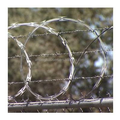 Cina Lunghezza 20m/25m/30m/50m/Roll STAINLESS STEEL WIRE Razor Barbed Wire per la sicurezza delle recinzioni in vendita