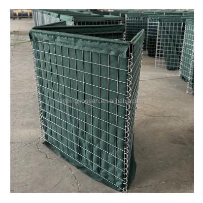 Cina Barriera antiinondazione Barriera difensiva gabiana con foro quadrato di filo di ferro galvanizzato in vendita
