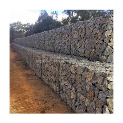 Cina 2.7mm Galvanizzato Tissuto Gabion Mesh Per Decorazione Giardino E Muro di sostegno in vendita