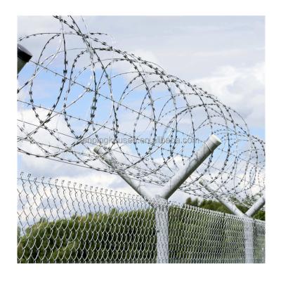 Cina Recinzione di sicurezza galvanizzata con filo spinato con rasoio anti-arrampicata diametro 1.6-3.2 mm in vendita