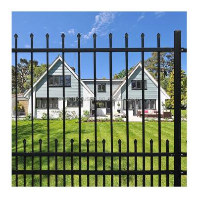 Cina 6'x8' giardino Metal Picket Fence pannello con disegno ornamentale e 40x40mm Rails in vendita