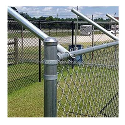 China 8 Ft Galvanized PVC Coated Chain Link Fence Wire Mesh with Barbed Wire Low Carbon Steel for sale