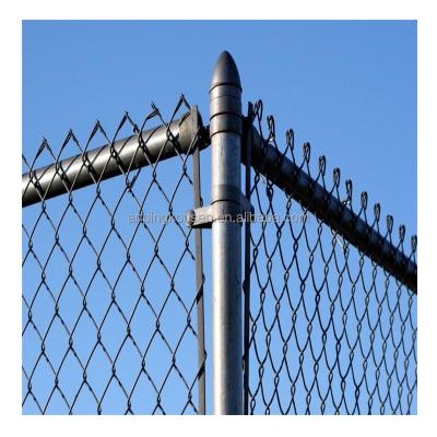 China 8 Ft Galvanized PVC Coated Chain Link Fence Wire Mesh with Barbed Wire Low Carbon Steel for sale