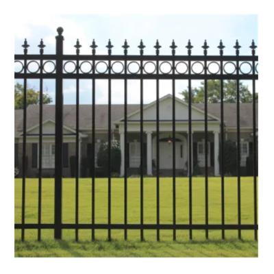 Cina Galvanizzato e in polvere rivestito 6ft x 8ft Flat Top Corten Metal Picket Steel Heavy Duty in vendita
