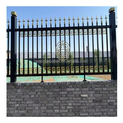 Cina Recinzione in ferro battuto in acciaio galvanizzato decorativo con finitura rivestita in polvere a caldo in vendita