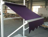 China Drop Arm Remote Retractable Window Awnings  Polyester Acrylic Fabric for sale