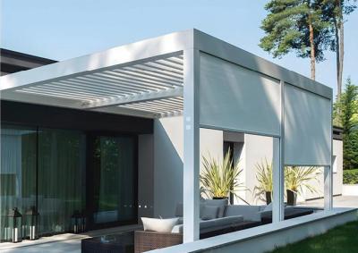 China Motorized Adjustable Aluminum Tilting Sun Louvers, Outdoor Facade Sun Shading Panels, Custom Size for sale