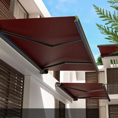 China High-End Motorized Full Cassette Awning Premium Outdoor Retractable Balcony Cover with Remote Control for sale