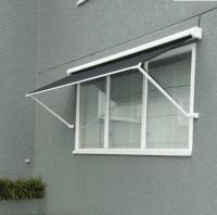 China Drop Arm Remote Retractable Window Awnings  Polyester Acrylic Fabric for sale