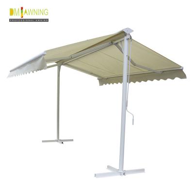 China Retractable awning double sided outdoor independent awning for sale