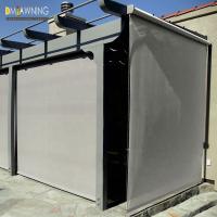 China Vertical Window Retractable Awning Remote Courtyard Rolling Curtains for sale