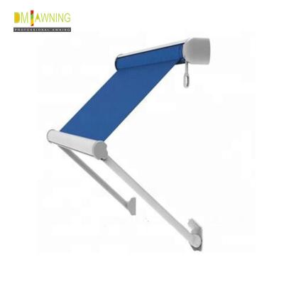 China Outdoor Aluminium Retractable Window Awnings Heavy Duty Drop Arm Folding Window Awnings for sale