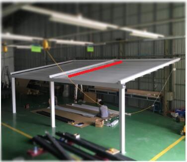 Cina Pergola all'aria aperta con kit di tolte in alluminio PVC pergola a vela con tetto automatico in vendita