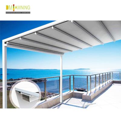Cina Tetti pergola a lamina di PVC con motore Ombra solare Coperture di patio in alluminio in vendita