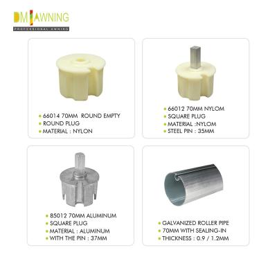 China Awning Roller Blind Kits Drum Flat Plug Retractable Awning Fitting for sale