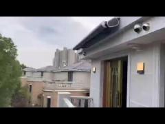Telhado retrátil exterior com controle de motor e luz LED Canopy jardim Parede de sol Telhado