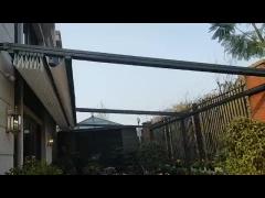 Área exterior de sombra solar, telhado retrátil, toldo elétrico