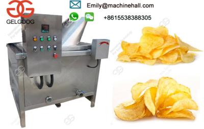 China Automatic Potato Chips Frying Machine Equipped With Stir System/Stainless Steel Potato Chips Frying Machine In India for sale