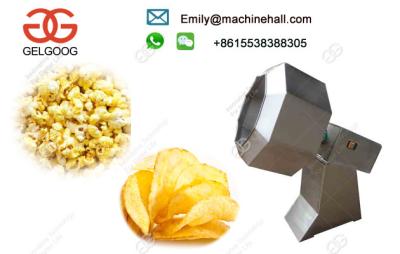 China Advanced Design Popcorn Flavoring Machine Chips Seasoning Machine High Efficiency Snacks Flavoring Seasoning Machihne for sale