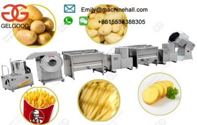 China Small Scale French Fries Production Line Manufacturers Commercial Use/Semi Automatic French Fries Frying Making Machine for sale