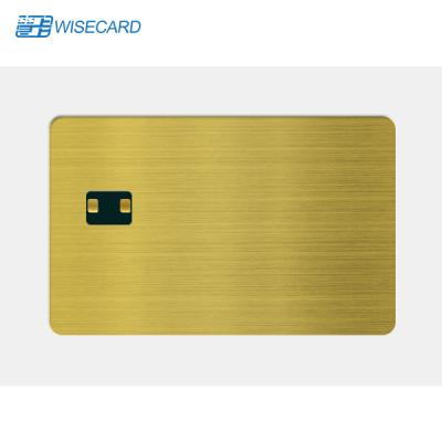 China WCT Dual Interface NFC Metal Cards App Metal Business Card 4K Gold With QR Code for sale