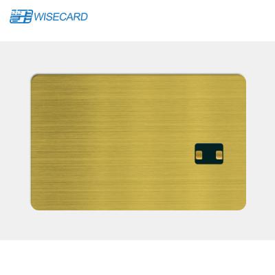 China WCT Dual Interface NFC Metal Cards App Metal Business Card 4K Gold With QR Code for sale