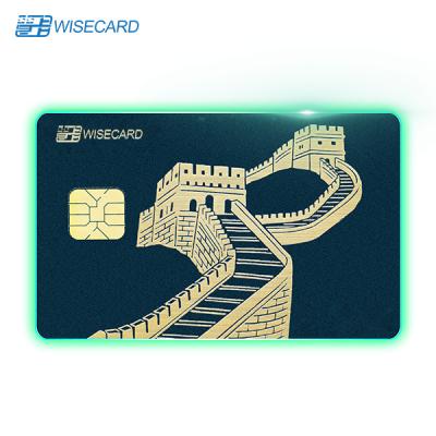 China Battery-Free LED Smart Card with 360° Edge Glow for Secure Transactions for sale