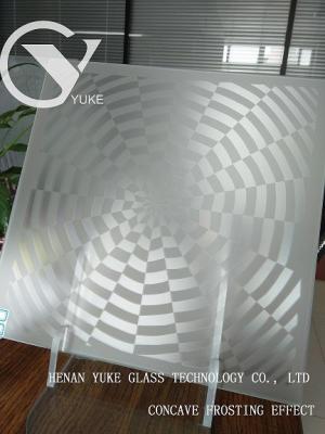 China Concave glass frosting effect for sale