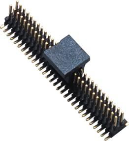 中国 1.0mmの二重列SMT Pinヘッダーのコネクター単一GFの真鍮の金のフラッシュ 販売のため