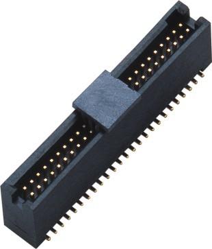 China encabeçamento preto 50Pin SMT LCP da caixa do plástico 1,27 com material de alta temperatura ROHS de Diff.Post à venda