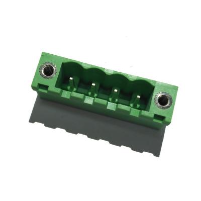 Cina 5,08 verde maschio ROHS dell'angolo retto PA66 del connettore Pluggable dei blocchetti terminali in vendita