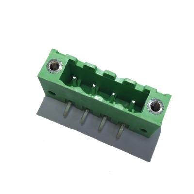 Cina 5,08 verde maschio ROHS dell'angolo retto PA66 del connettore Pluggable dei blocchetti terminali in vendita