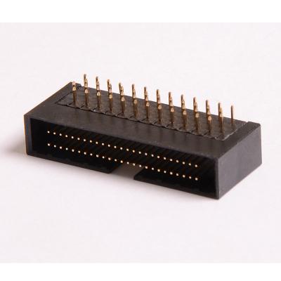 Cina angolo retto tetrastico ROHS del nero del connettore PA9T dell'intestazione della scatola del passo di 1.27*2.54mm in vendita