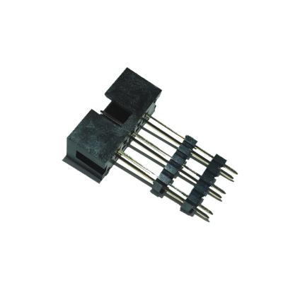 Cina l'intestazione K-3/4/7/8P di 10P 2.54Box, diritto aggiunge il flash dell'oro del nero della plastica H=2.5*2 PA9T in vendita