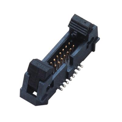 中国 40P PA9Tの黒UL94V-0の掛け金ヘッダー1.27mmのイジェクター ヘッダーの直角の短い管のパッキング 販売のため