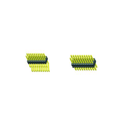 中国 帽子H=1.4の巻き枠のパッキング金のフラッシュROHSとのSMT LCP 0.80*1.20 Pinヘッダーの黒の二重列 販売のため