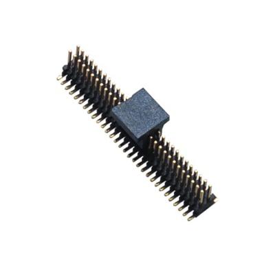 中国 1.0mmの1*15PすくいPA9T PCB板のための黒い単一PinヘッダーのコネクターのPe袋 販売のため