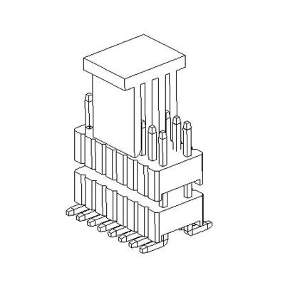 Cina plastica del doppio di fila del connettore H=1.0mm SMT Doul dell'intestazione di Pin di 1.27mm in vendita