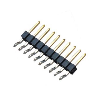 中国 WCONのコネクター1.27 MmピッチPinヘッダー90° SMT PA9T BK H=2.5の横のポスト 販売のため