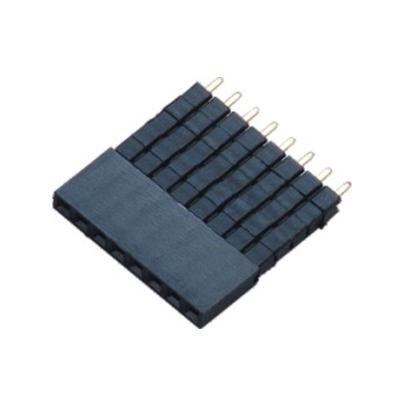 China sola interpolación femenina PA9T del conector del jefe de la fila 180°DIP H=3.5 5P de 2.54m m en venta