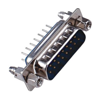 中国 WCON 180°のすくいの直角DB9コネクターD -背部フォークねじとのPCB PBTの黒のための潜水艦 販売のため