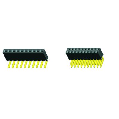 China die einzelne Reihe von 2 Neigung verbog gebogenen Stecker der Einsatzbuchsenplastikhöhe 6.35mm zu verkaufen